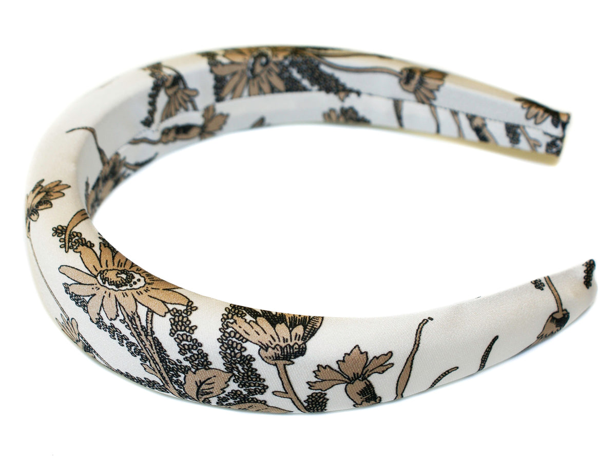 Buy Marguerite Satin Padded Alice Band - Ivory Online & Wholesale ...