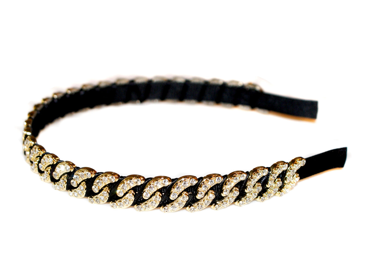 Buy Donatella Alice Band - Black/Gold Online & Wholesale – Hepburn & Co ...