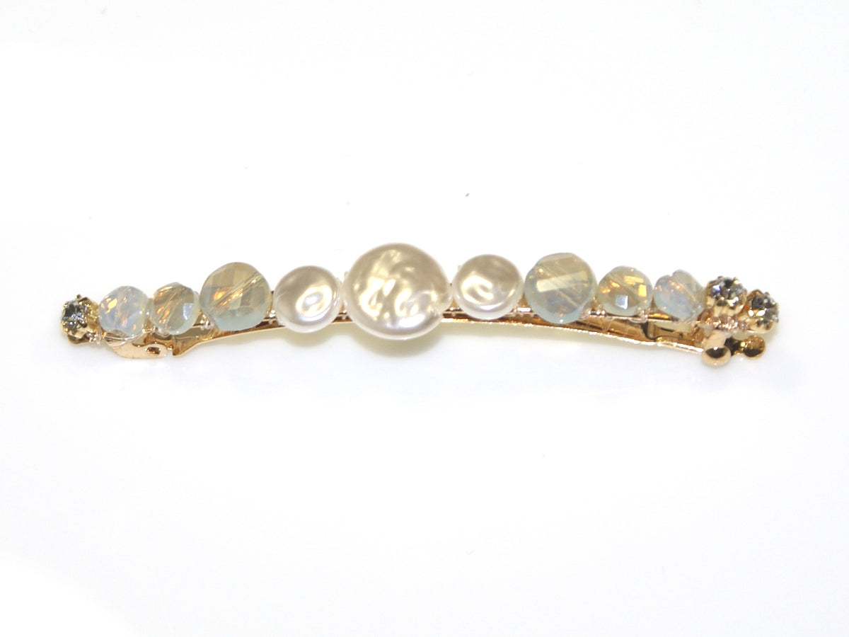Buy Flat Pearl Stone and Diamante Barrette - Pearl Online & Wholesale ...