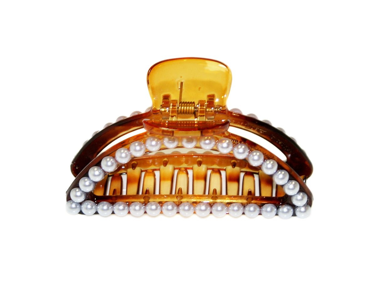 Buy Pearl Embellished Large D Claw - Tortoise-Pearl Online & Wholesale ...